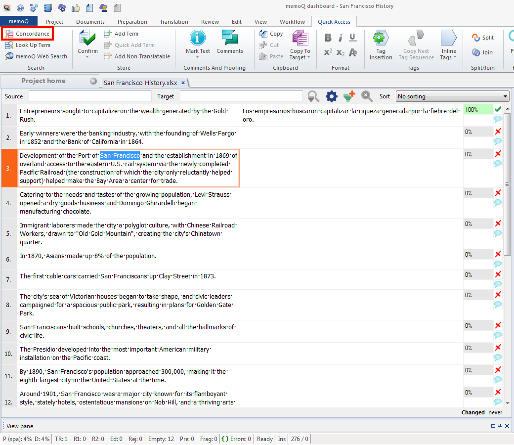 How to use concordance search – Venga Support Center