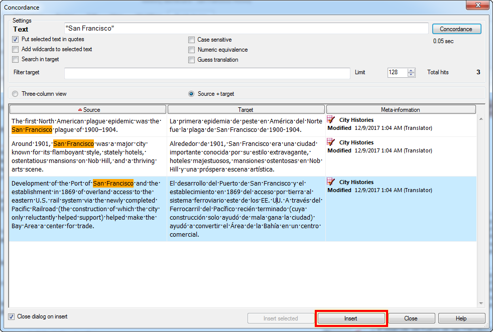 How to use concordance search – Venga Support Center