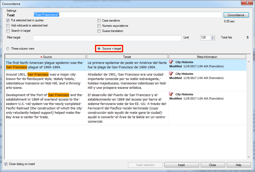 How to use concordance search – Venga Support Center