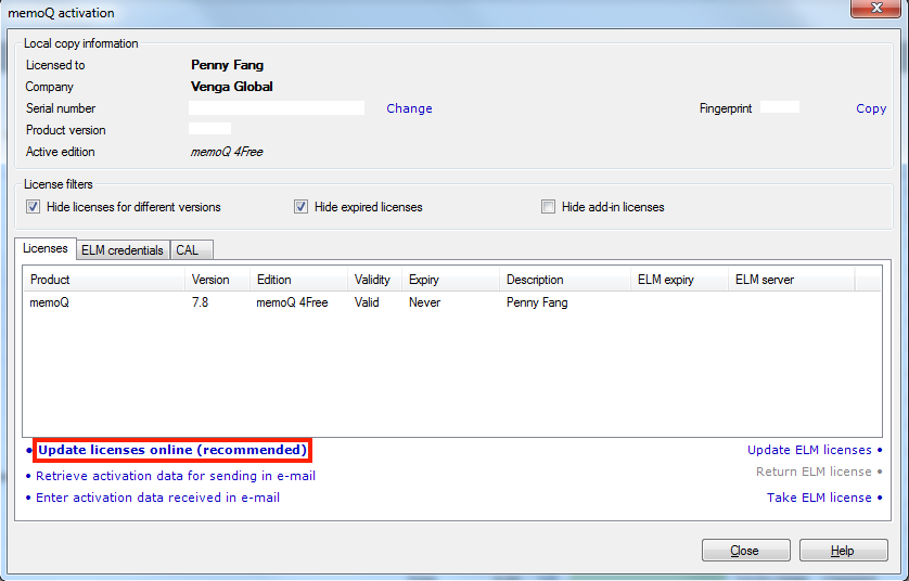 How to fix license issues and get memoQ working – Venga Support Center