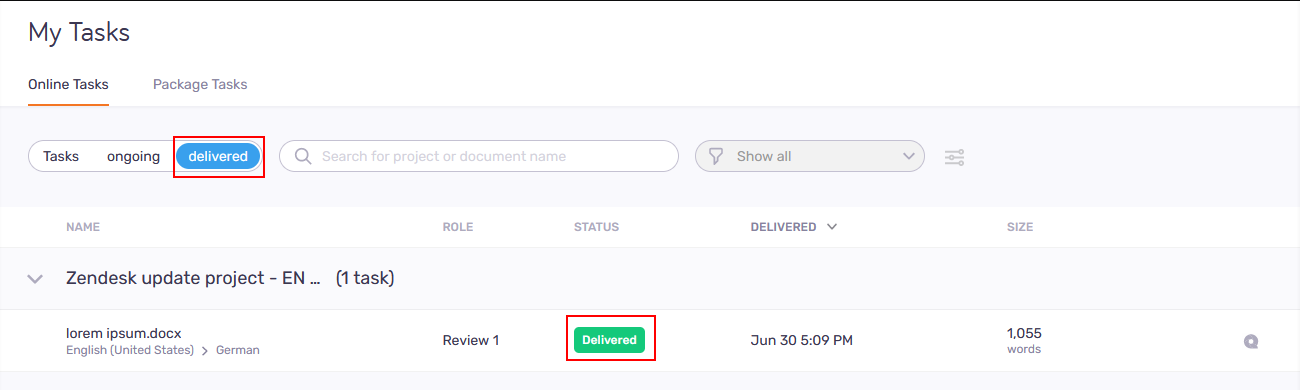 Instructions for using memoQ Web as a reviewer – Venga Support Center